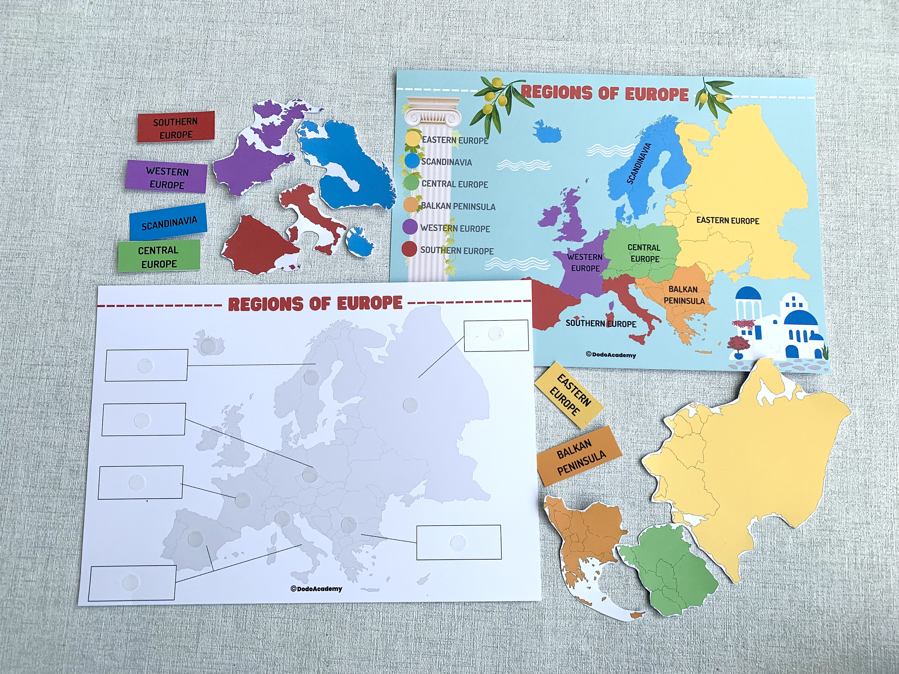 Europe Continents & Oceans Printable Activity Pack World Geography ...