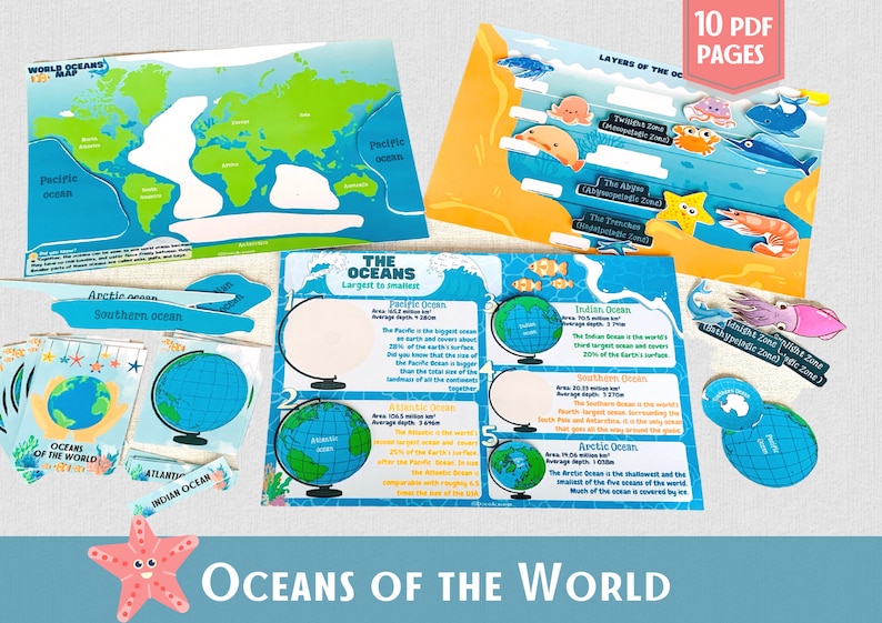 Ocean Learning Pack Layers of the Ocean Activity Preschool - Etsy