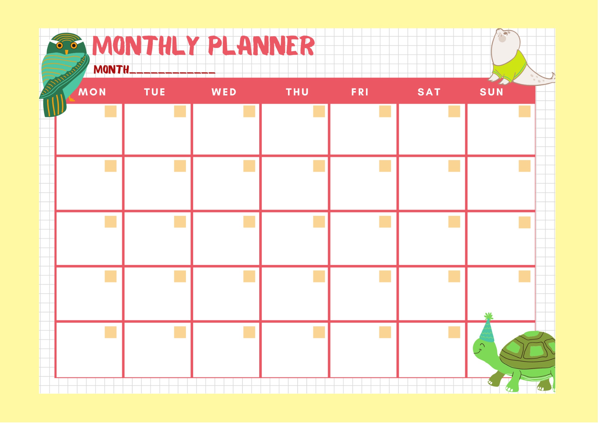 Planner for Kids Bundle Kit Printable Daily Monthly Weekly Study ...