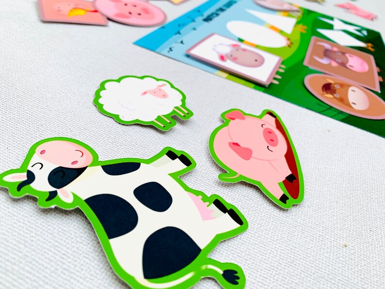 On the Farm Busy Book Animal Matching Activity Printable Toddler Quiet ...