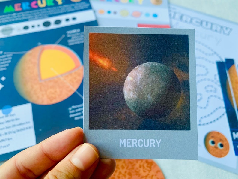 Mercury Activity Pack Solar System Busy Book Pages Outer Space Learning ...