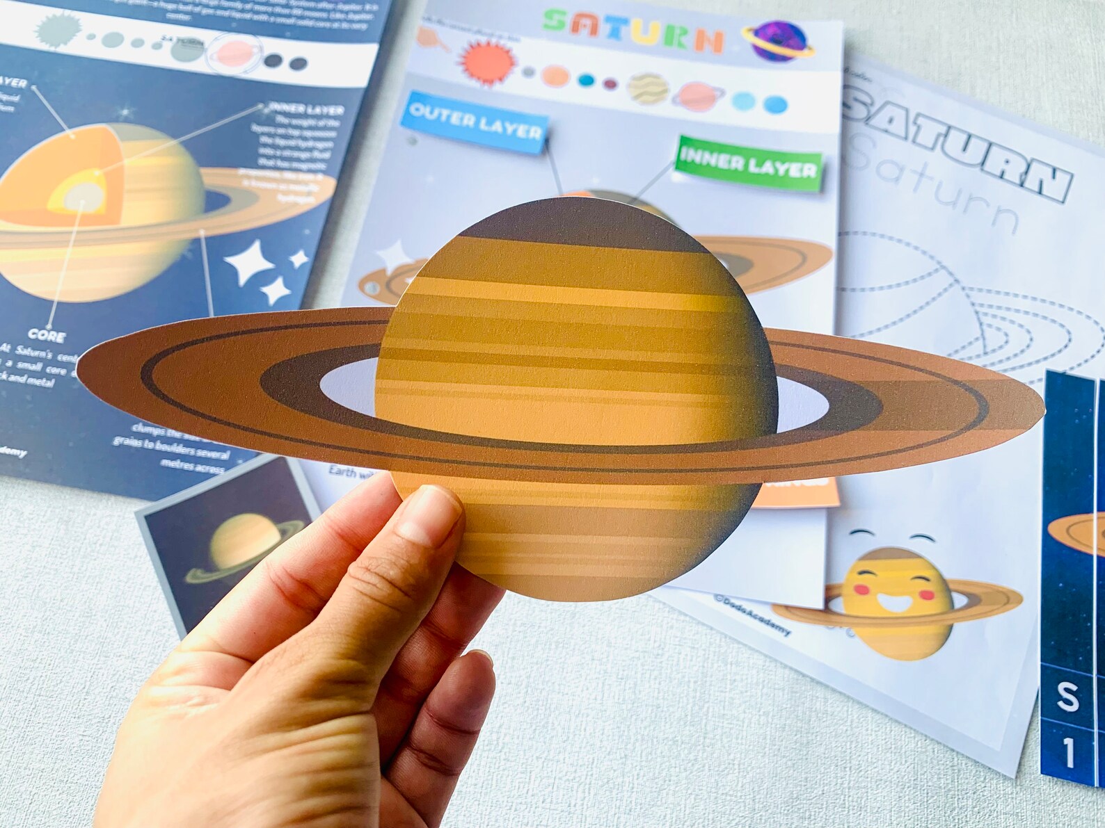 Saturn Activity Pack Solar System Busy Book Pages Outer Space Learning ...