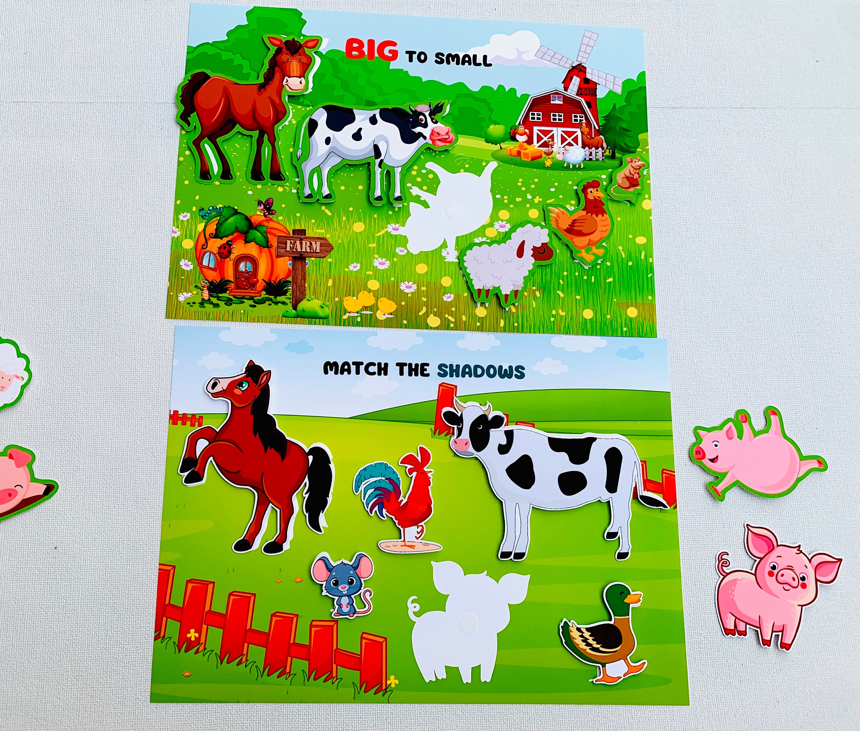 On the Farm Busy Book Animal Matching Activity Printable Toddler Quiet ...
