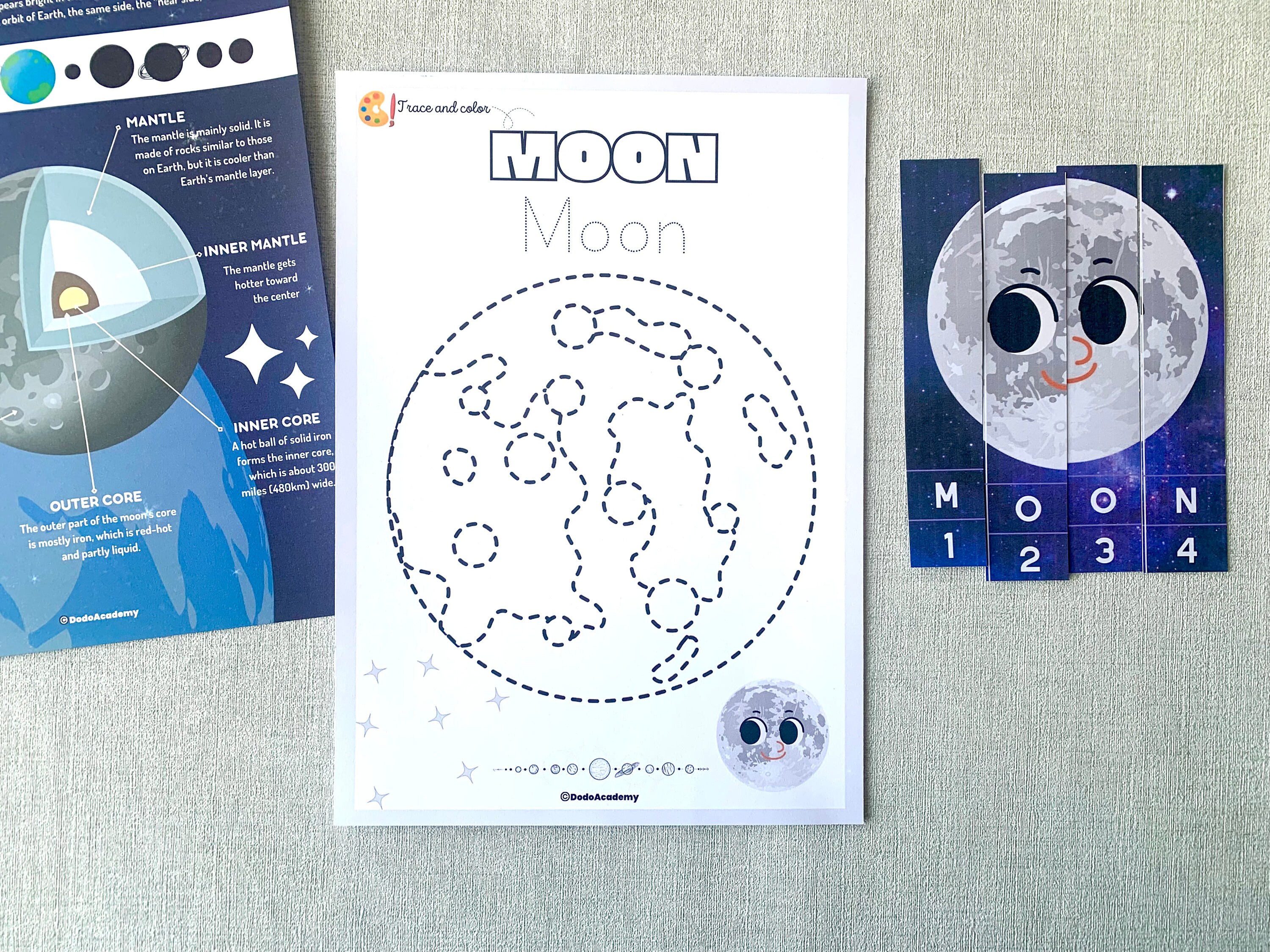 The Moon Activity Pack Solar System Busy Book Pages Outer - Etsy