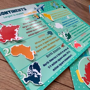 Continents Printable Activity Pack World Geography Busy Book Map ...