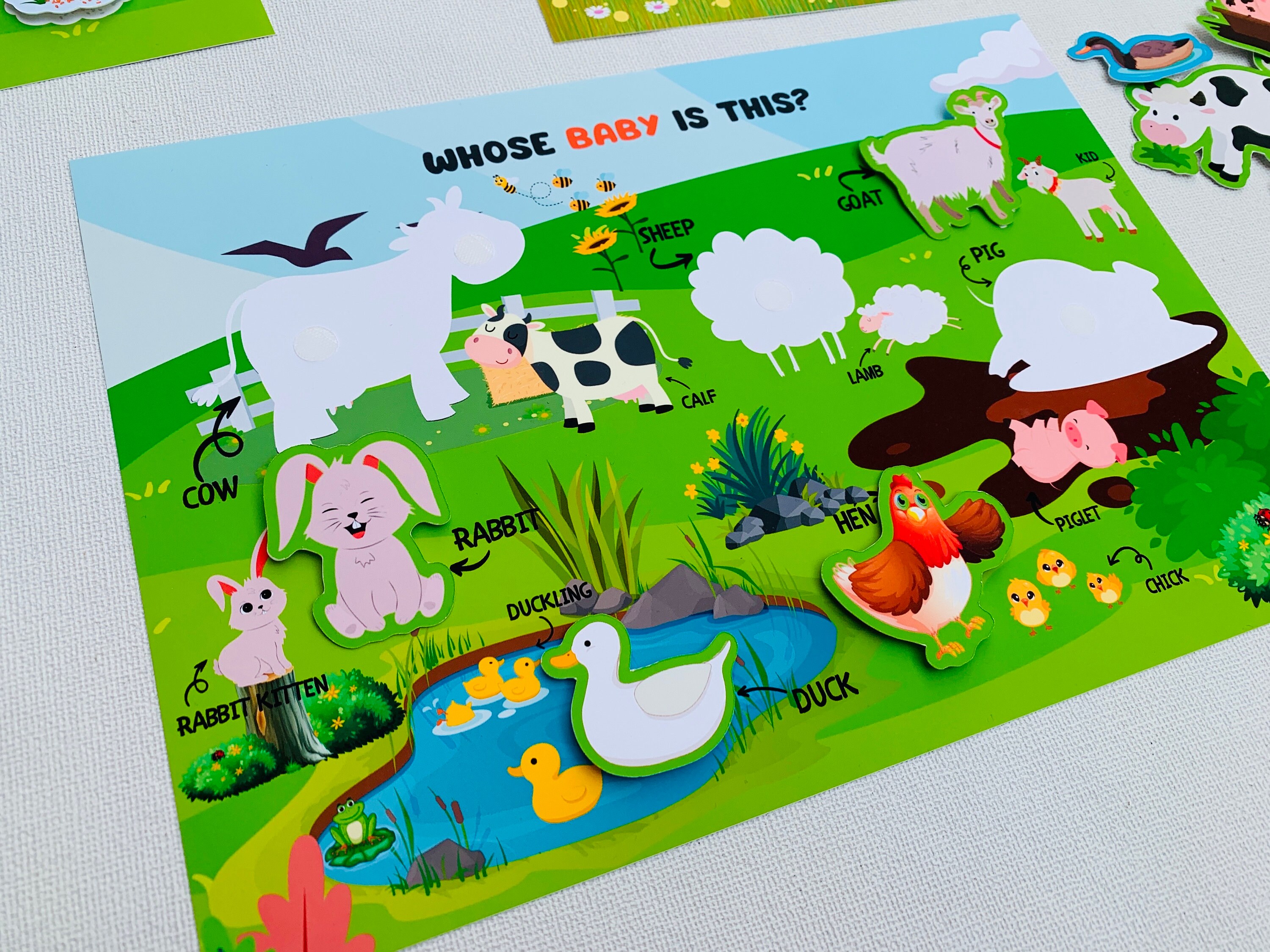 On the Farm Busy Book Animal Matching Activity Printable Toddler Quiet ...