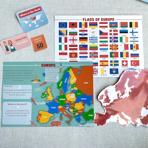 Europe Continents & Oceans Printable Activity Pack World Geography ...