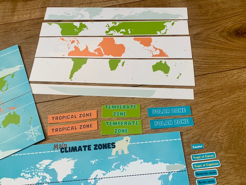 Main Climate Zones Printable Activity Pack World Geography Map ...