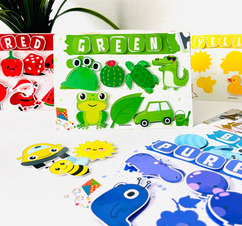 Color Matching Cards Color Sorting Activity Learning Colors Toddler ...