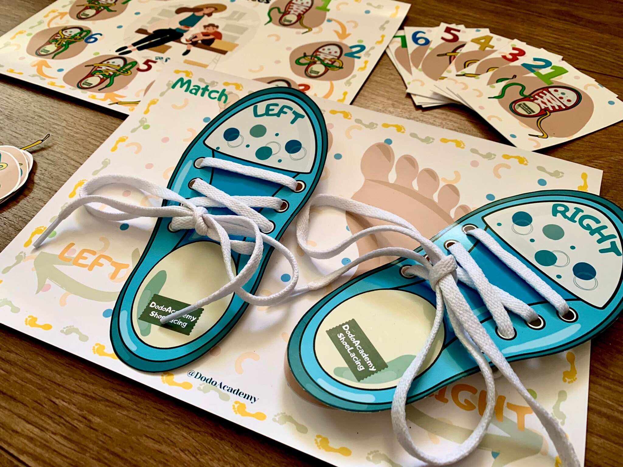 Shoe Tying Practice for Kids Shoe Lacing Cards Fine Motor Life - Etsy