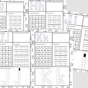 Alphabet Worksheets Printable Tracing Practice Coloring Homeschool ...