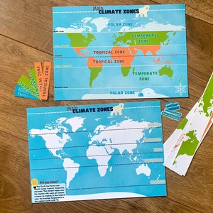 Main Climate Zones Printable Activity Pack World Geography Map ...