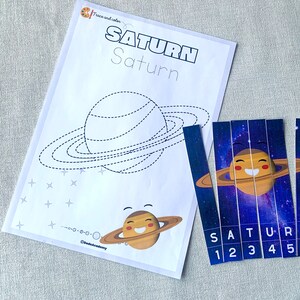 Saturn Activity Pack Solar System Busy Book Pages Outer Space Learning ...