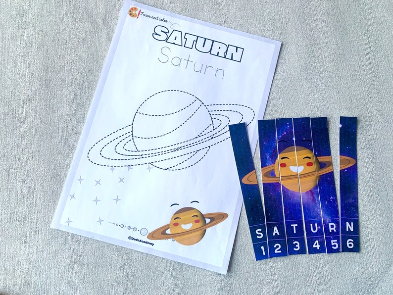 Saturn Activity Pack Solar System Busy Book Pages Outer Space Learning ...