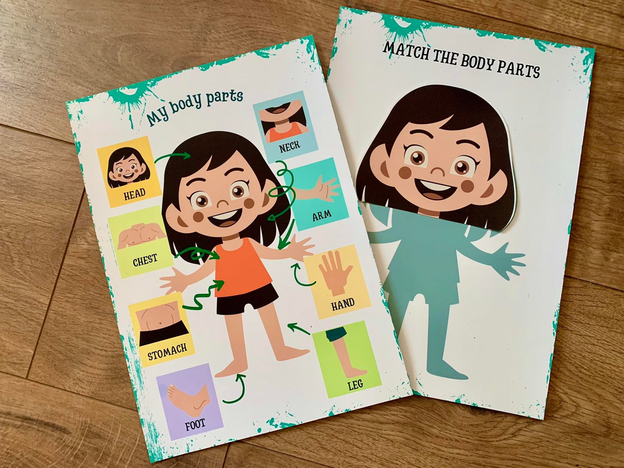 Body Parts Learning Activity Pack: Preschool Anatomy Worksheets ...