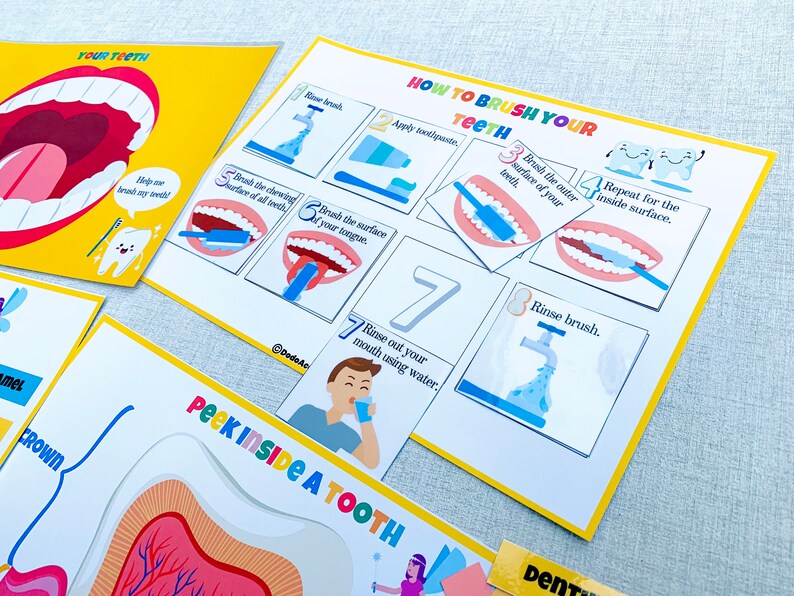 Dental Health Activity Human Anatomy Printable Preschool Toddler ...