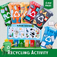 Waste Sorting Busy Book Printable Game for Toddlers, Trash Sorting ...