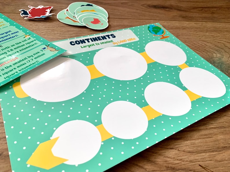 Continents Printable Activity Pack World Geography Busy Book Map ...