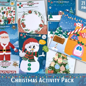 Christmas Busy Book Activity Pack Printable Toddler Christmas Activity ...
