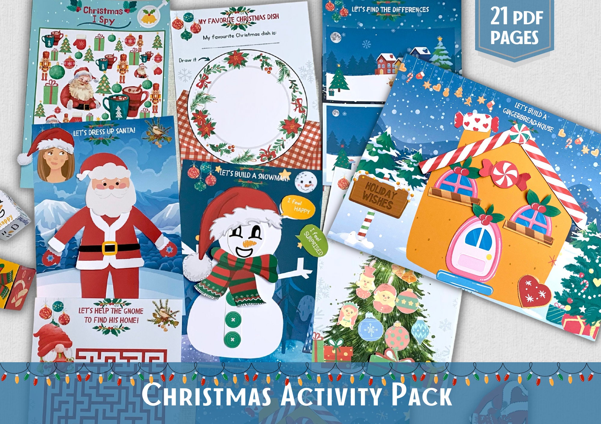 Christmas Busy Book Activity Pack Printable Toddler Christmas - Etsy