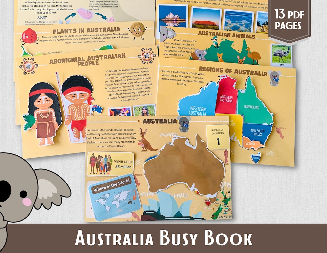 Australia Continents & Oceans Printable Activity Pack World Geography ...