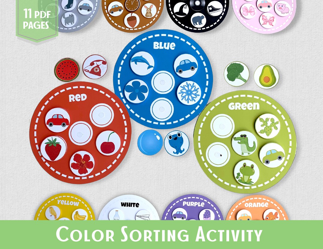 Color Matching Color Sorting Activity Learning Colors Toddler Activity ...