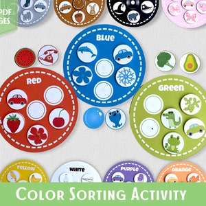 Color Matching Color Sorting Activity Learning Colors Toddler Activity ...