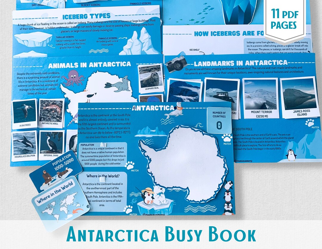 Antarctica Continents & Oceans Printable Activity Pack World Geography ...
