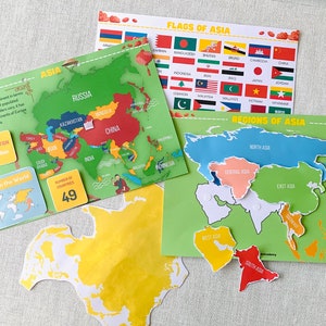 Asia Continents & Oceans Printable Activity Pack World Geography ...