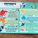 Continents Printable Activity Pack World Geography Busy Book Map ...