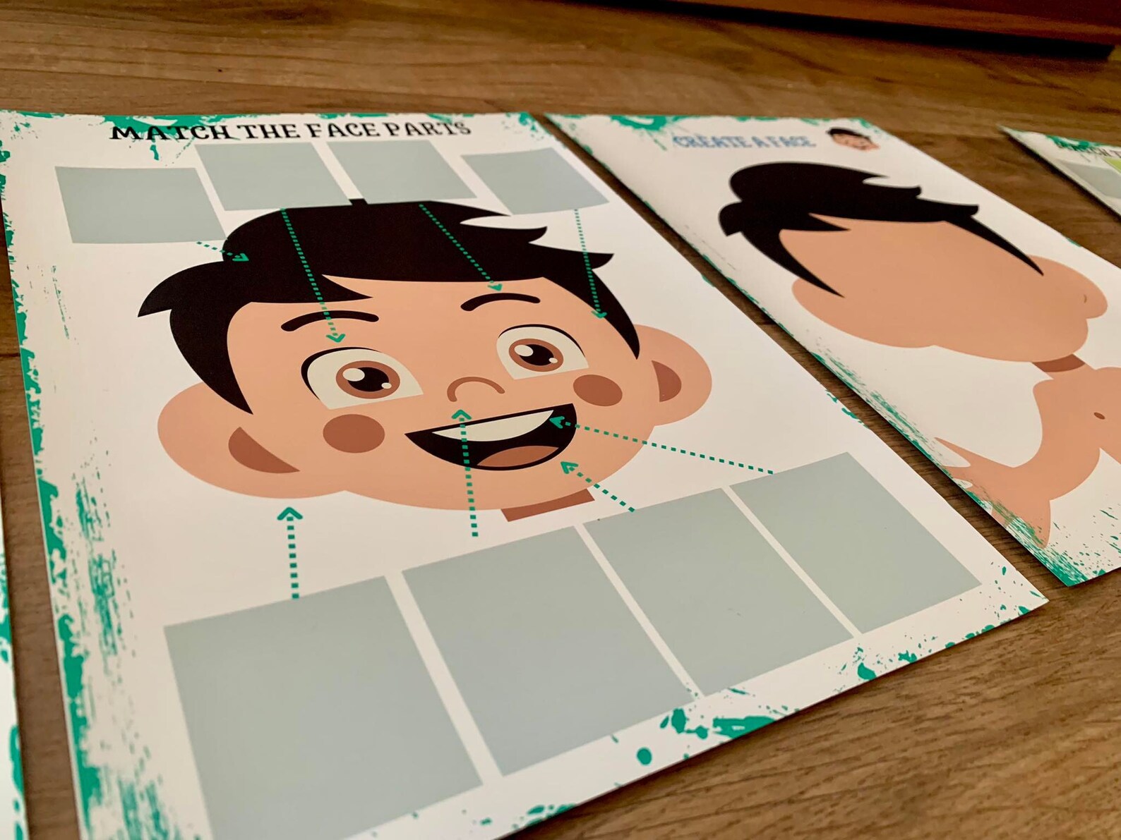 Face Parts Learning Activity Flashcards Human Anatomy Preschool ...