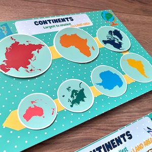 Continents & Oceans Printable Activity and Flashcards Pack World ...