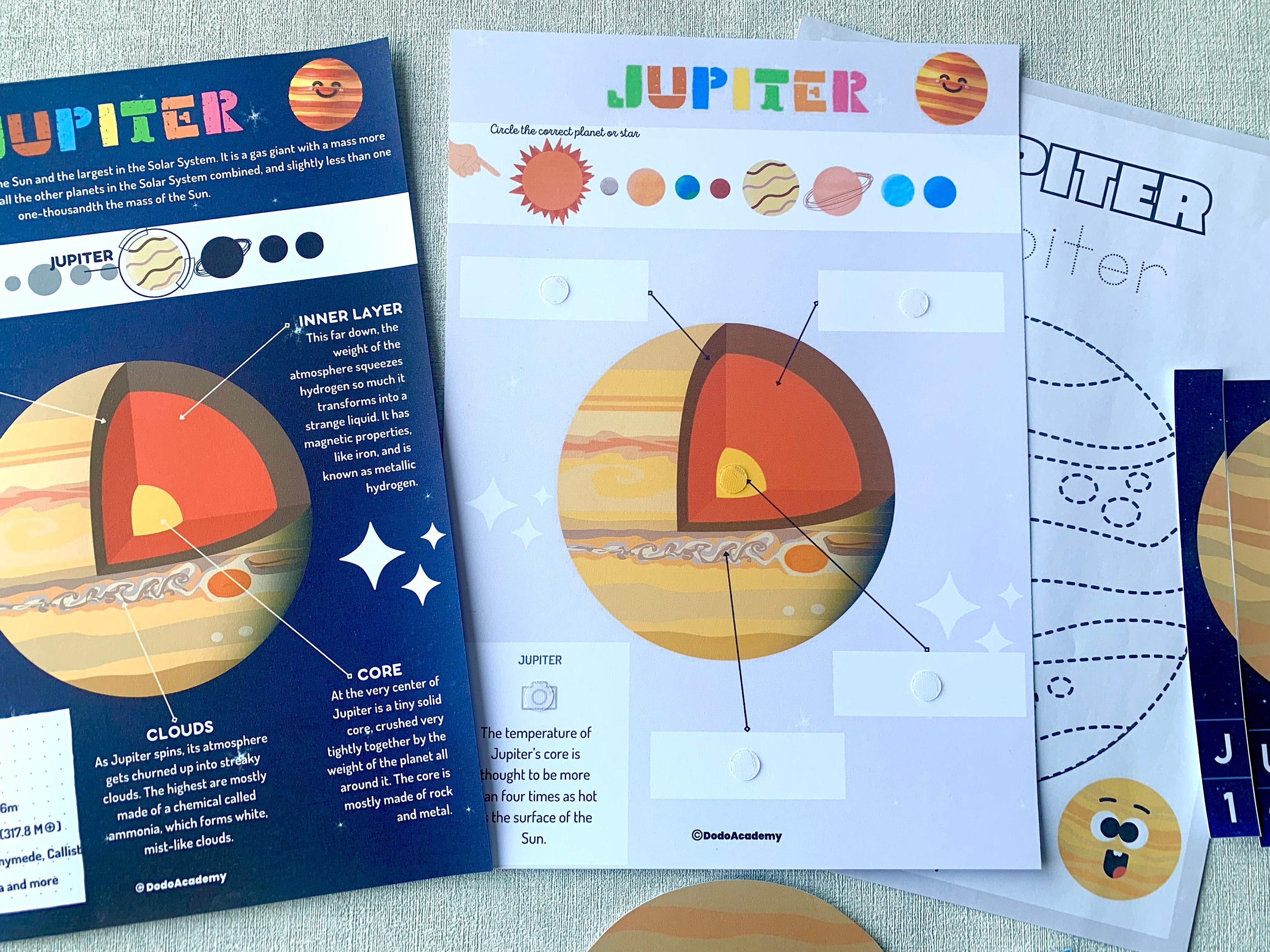 Jupiter Activity Pack Solar System Busy Book Pages Outer Space Learning ...