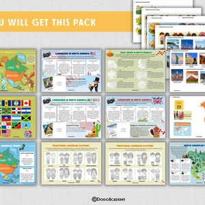 North America Continents & Oceans Printable Activity Pack World ...
