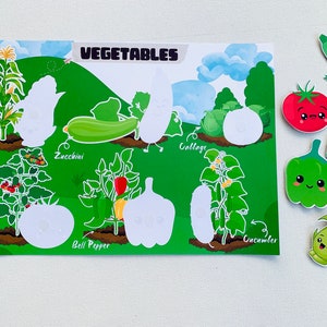 Vegetables Sorting Worksheet Fruits and Vegetable Shadow Matching ...