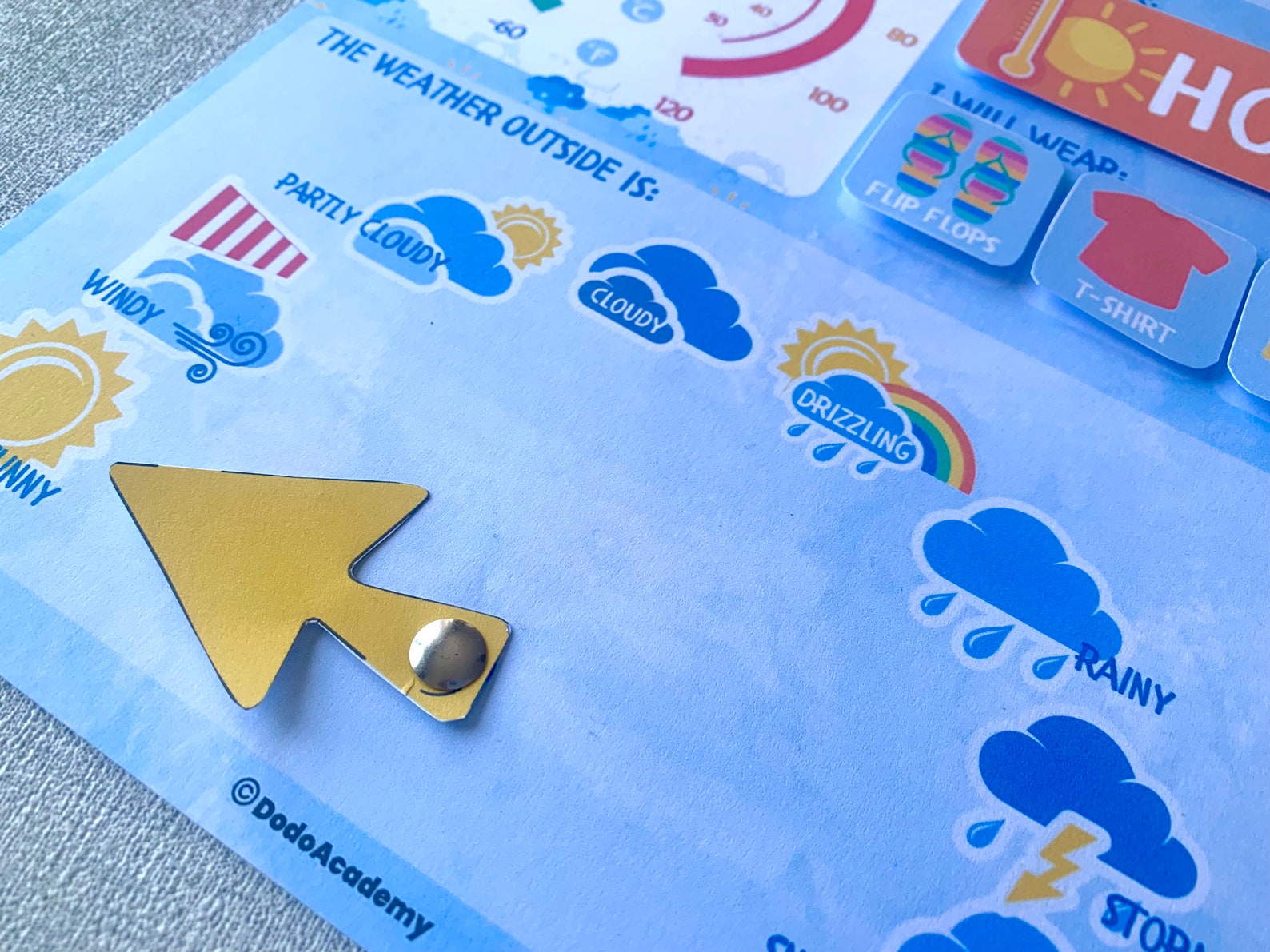 Weather Station Weather Chart Learning Binder Weather Wheel Flash Cards ...