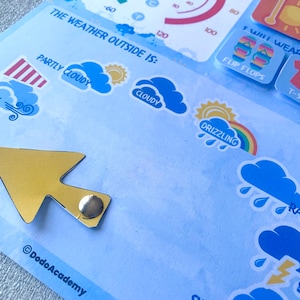 Weather Station Weather Chart Learning Binder Weather Wheel Flash Cards ...