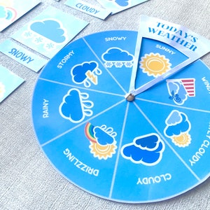 Weather Station Weather Chart Learning Binder Weather Wheel Flash Cards ...