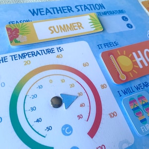 Weather Station Weather Chart Learning Binder Weather Wheel Flash Cards ...