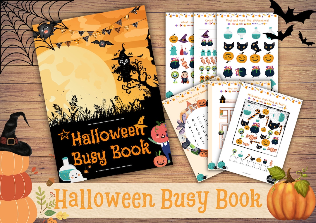 Halloween Busy Book Printable Toddler Learning Fall Activities Autumn ...