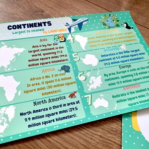 Continents Printable Activity Pack World Geography Busy Book Map ...