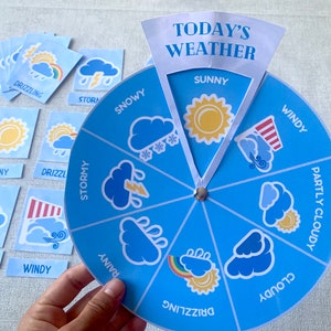 Weather Wheel Weather Flashcards Learning Binder Preschool Worksheets ...