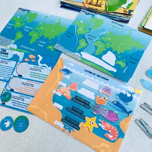 Geography Busy Book: Continents, Oceans, and Animal Habitats (printable ...