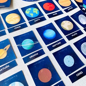 Solar System Flash Cards Outer Space Busy Book Pages Astronomy Learning ...