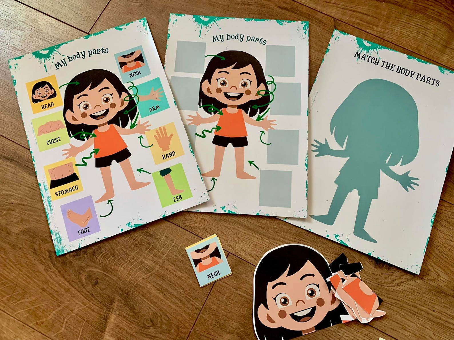Body Parts Learning Activity Pack: Preschool Anatomy Worksheets ...