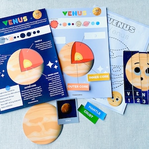 Venus Activity Pack Solar System Busy Book Pages Outer Space Learning ...