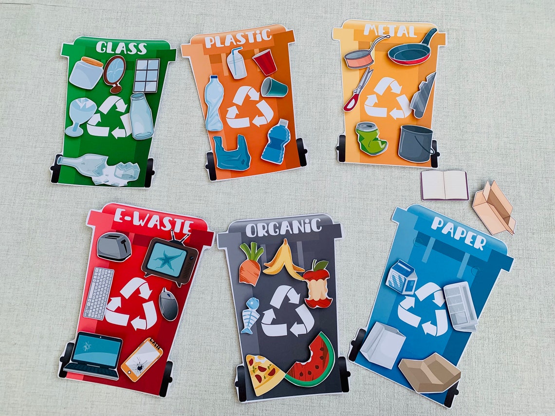 Waste Sorting Activity Recycling Game Earth Day Printable Garbage ...