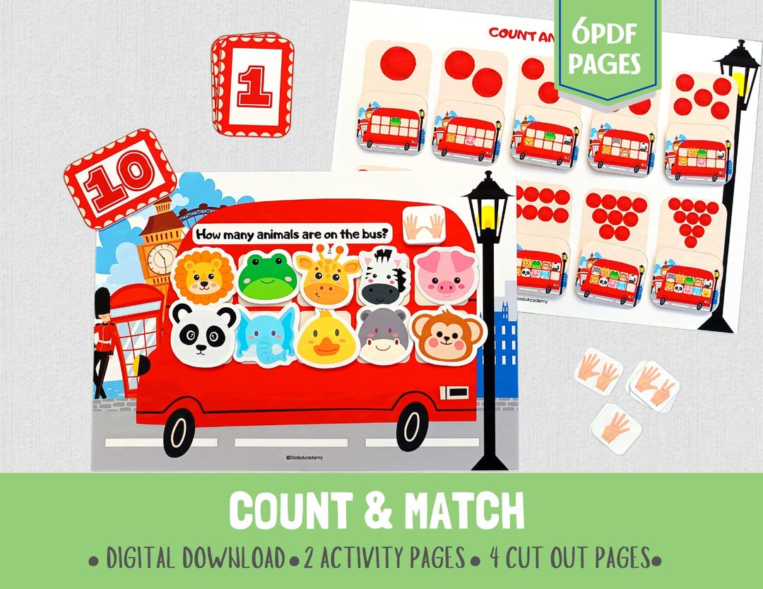 Toddler Counting Activity: Montessori Math Busy Book (printable) - Etsy