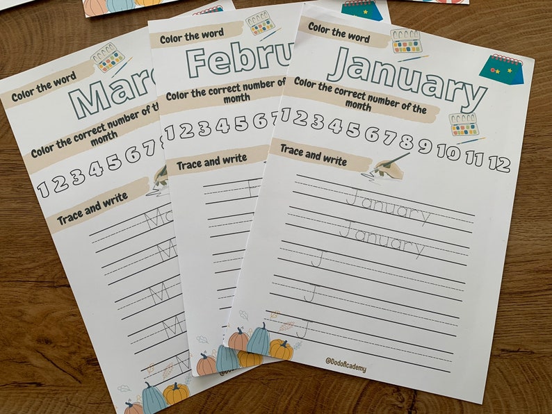 Months and Seasons Wheel Printable Activities Toddler Matching Game ...