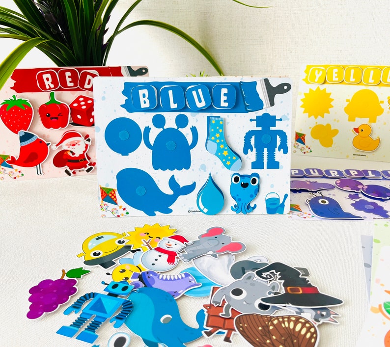 Color Matching Cards Color Sorting Activity Learning Colors Toddler ...